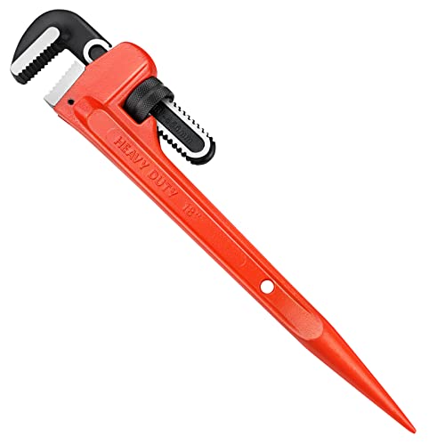 MAXPOWER Pipe Wrench, 18-Inch Heavy Duty Pipe Wrench, Adjustable Plumb