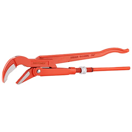 MAXPOWER Swedish Pipe Wrench 15 inch x 45 Degree Angled