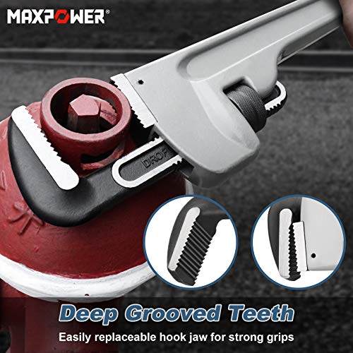 MAXPOWER 36-inch Pipe Wrench, Heavy Duty Straight Pipe Wrench Aluminum